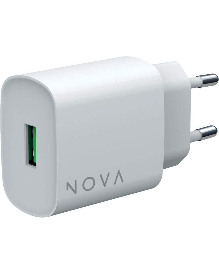 18W adapter USB-A, valge, NOVA