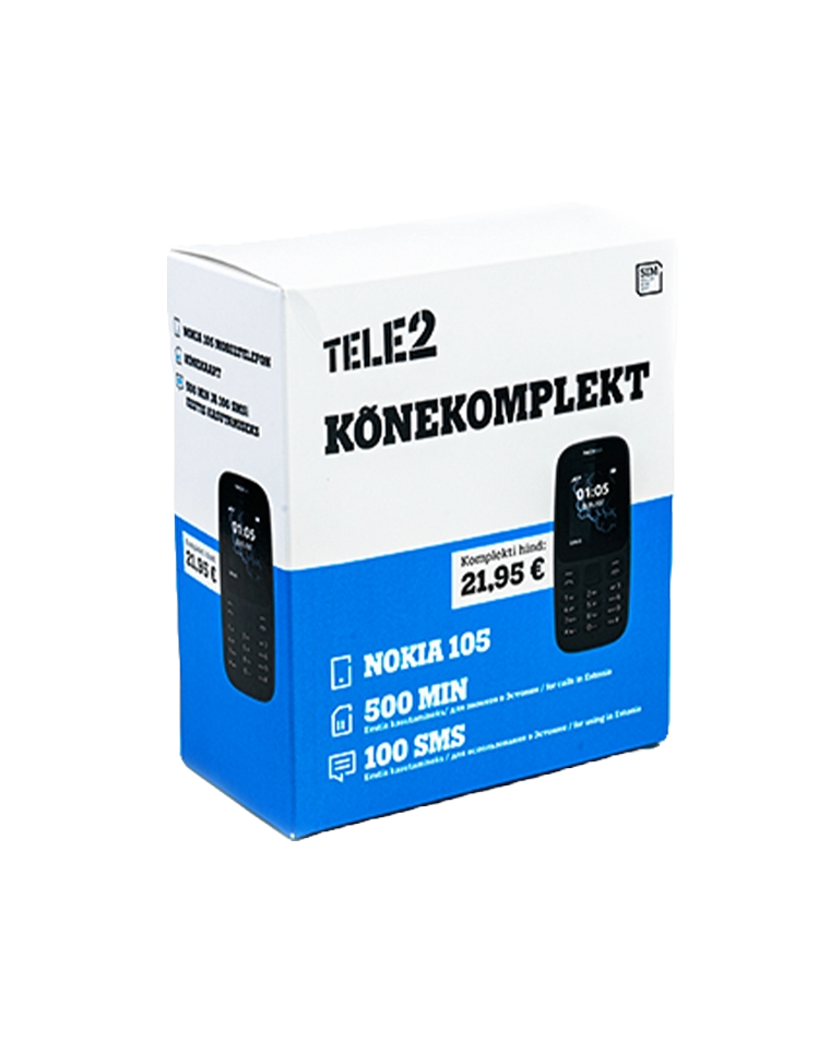 Tele2 kõnekomplekt nokia 105 2019